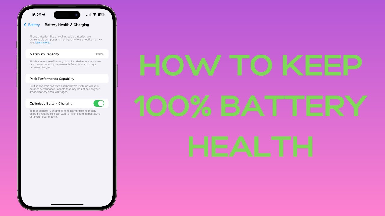 How To Keep 100% Battery Health on iPhone - YouTube