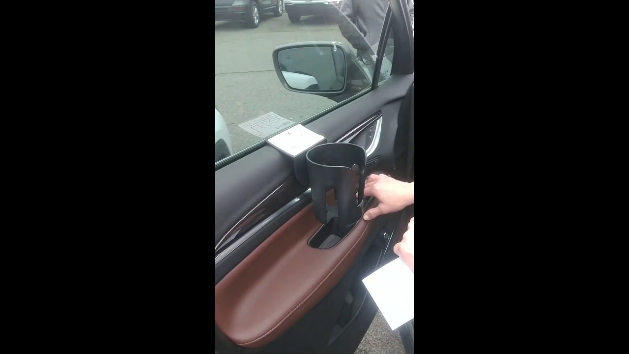 The LEDGE Auto Cup Holder installation with the window UP - YouTube