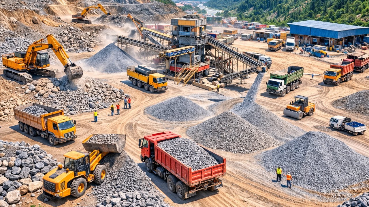 How Natural Rocks Are Turned Into Gravel Stone to Gravel Factory | Full ...