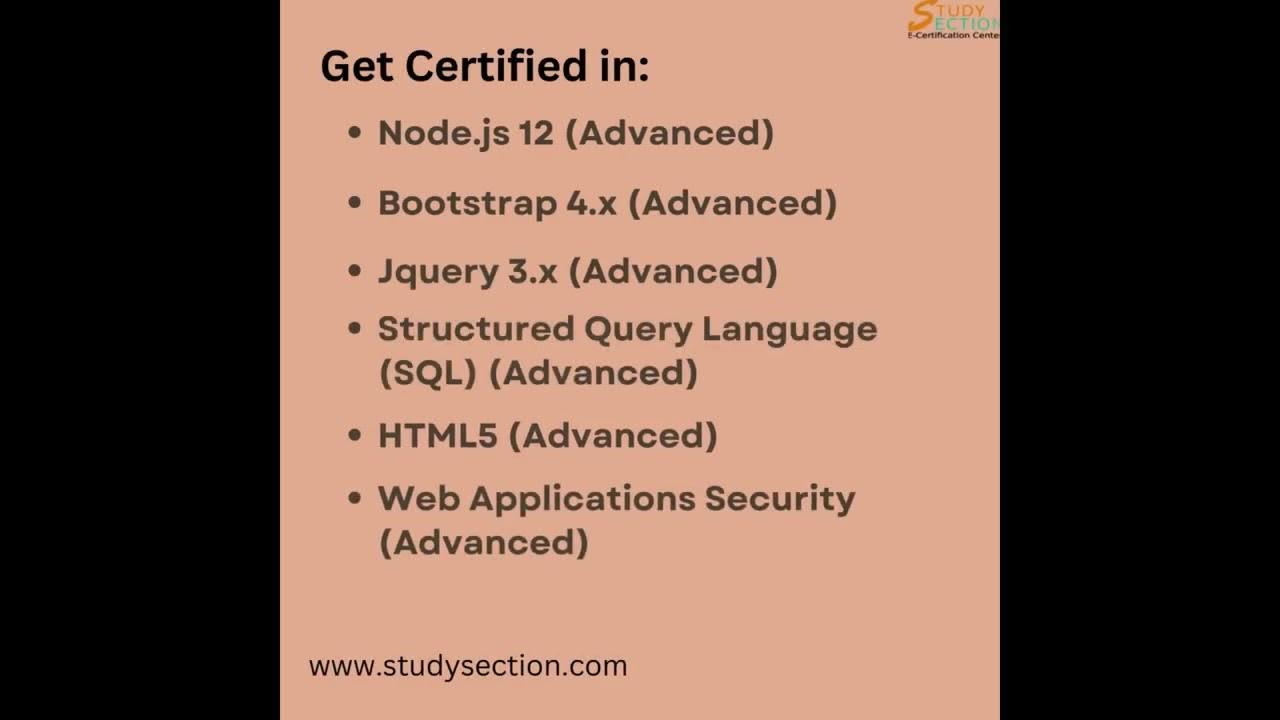 Explore Node.js Fullstack Developer Exam (Advanced) by StudySection - YouTube
