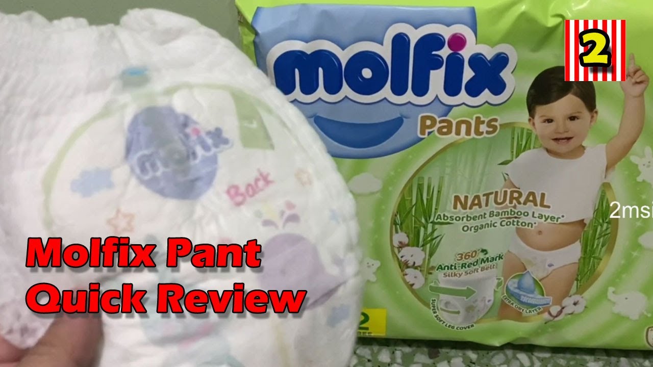 Molfix Diaper Pant L Size Natural Type With Bamboo Layer Quick Review ...