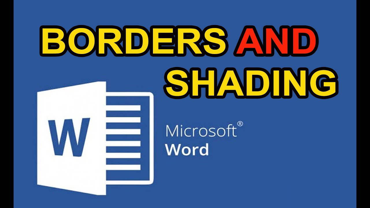BORDERS AND SHADING DI MICROSOFT WORD - YouTube