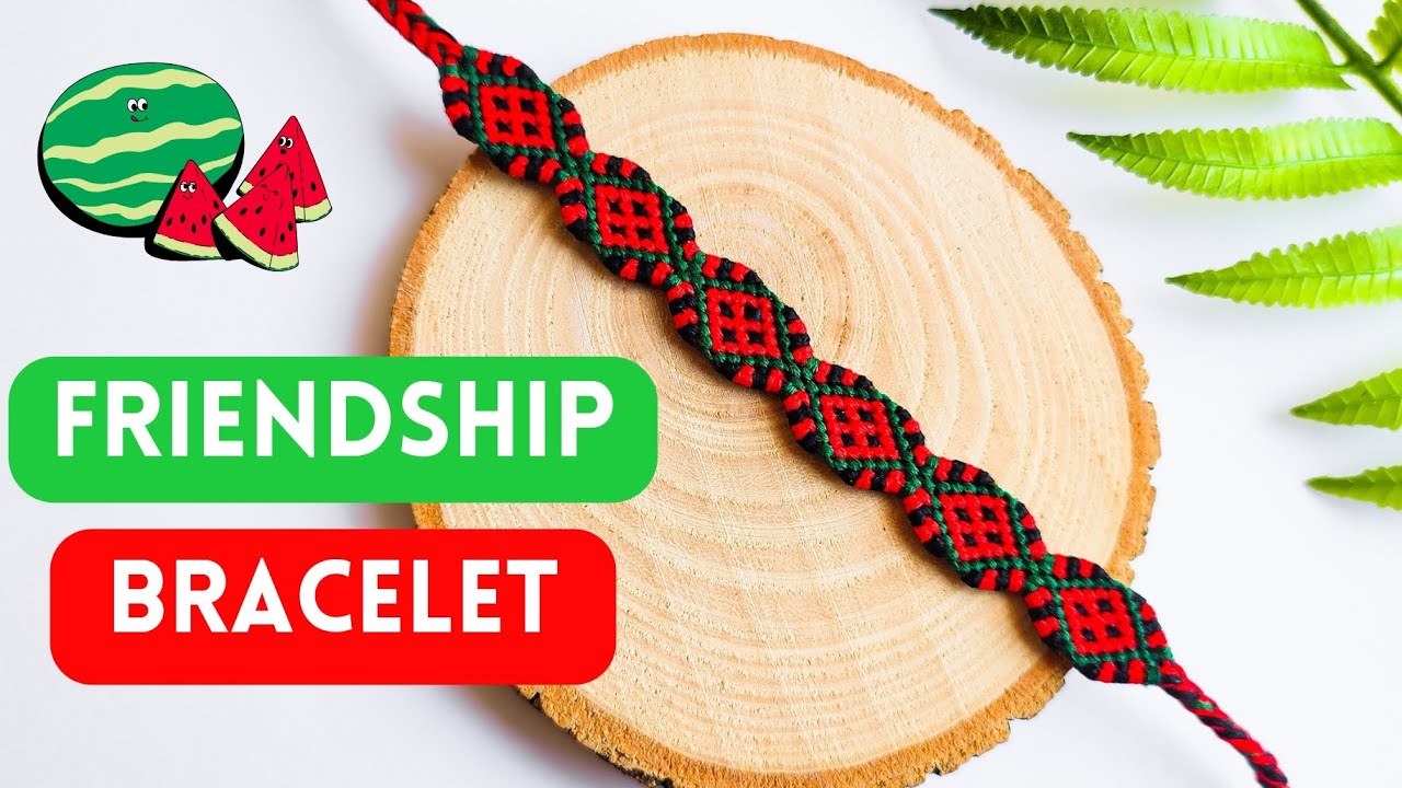 SIMPLE WATERMELON BRACELET TUTORIAL | YALDA | SUMMER FRUIT - YouTube