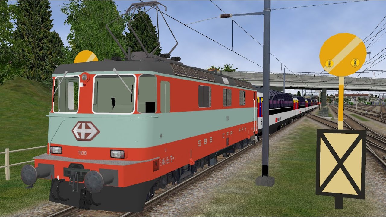 Open Rails SBB-Panoramazug auf der SOB. - YouTube