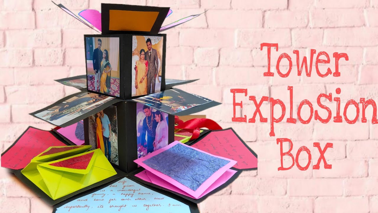 Tower Explosion Box | Handmade Gift | - YouTube