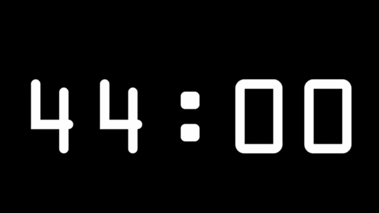 44 Minute Timer with Alarm (Count Up Stopwatch) - YouTube