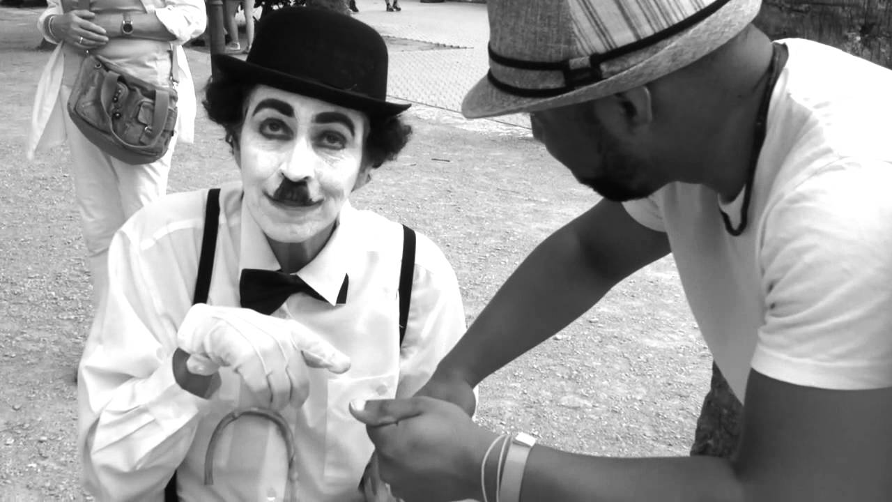 Doing Magic For Spanish Charlie Chaplin! - YouTube