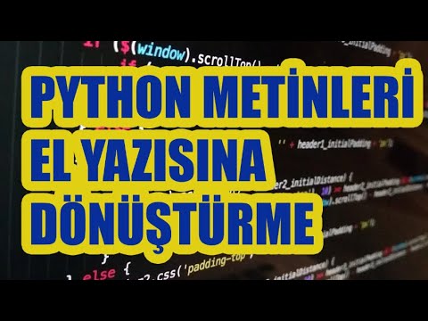 Python Yazıları El Yazısı Haline Dönüştürme Pywhatkit