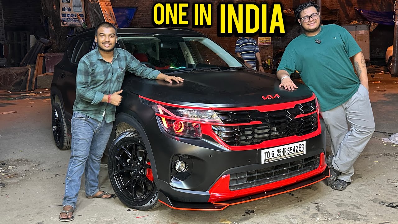 Kia Seltos Modified- Only one in India Seltos Matte Black Wrap with ...