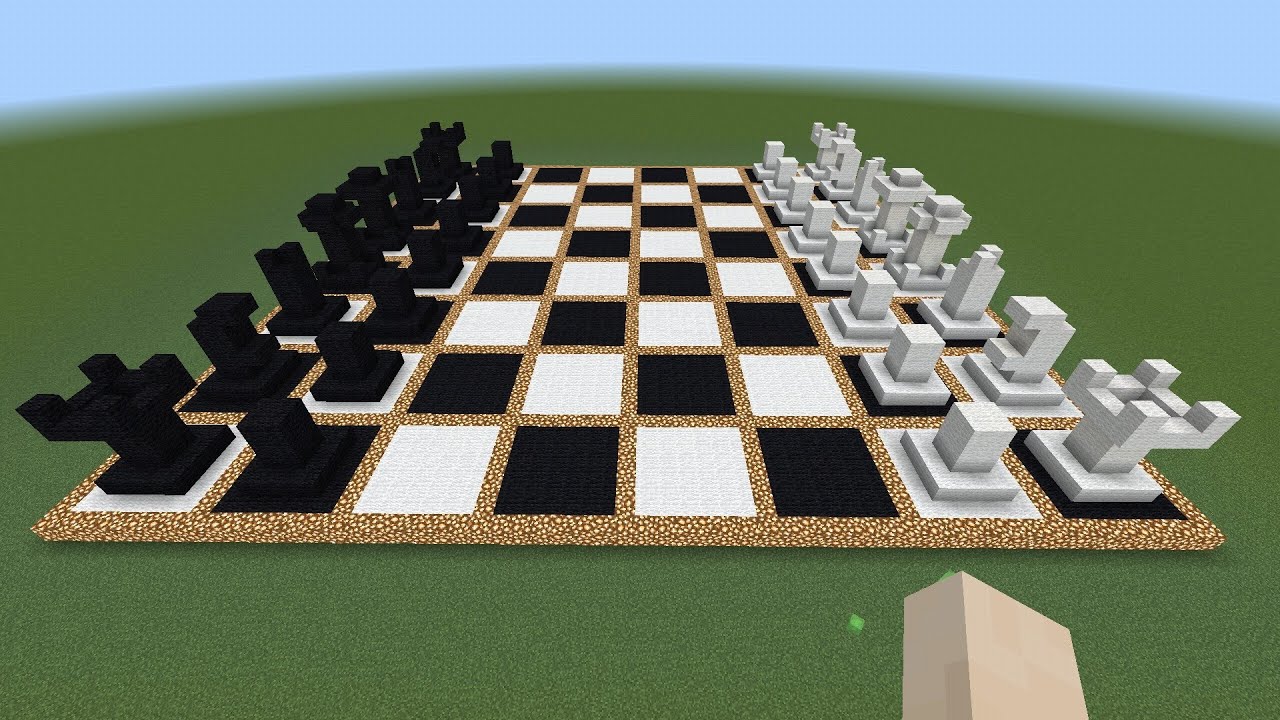 built a chessboard in minecraft - YouTube