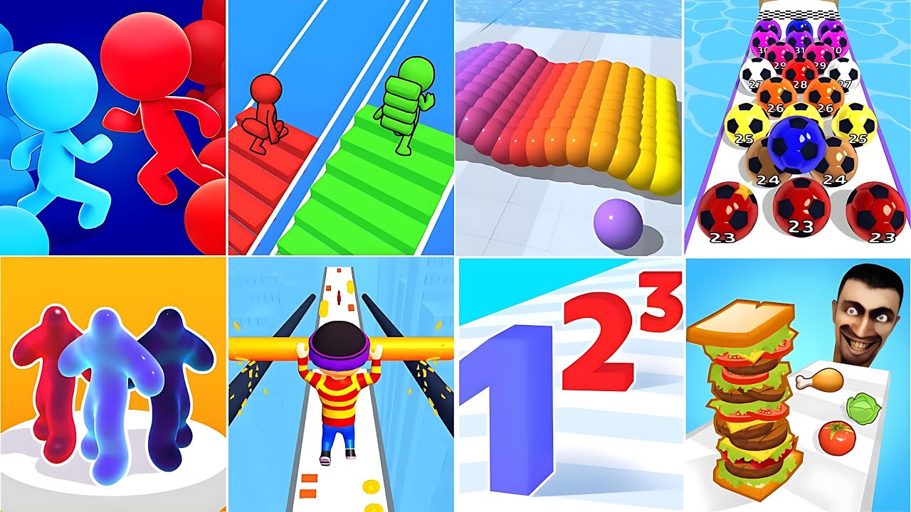 Count Stickman🆚Bridge Race,Canvas Run🆚Marbel Run 3D,Join Blob Runner 3D ...