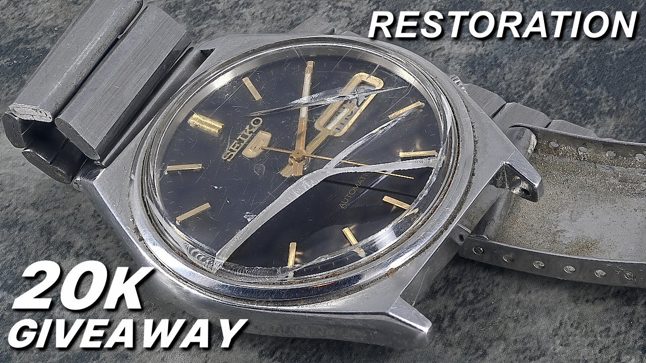 A Damaged Seiko 5: Full Restoration & Giveaway - Thanks For 20K! - YouTube