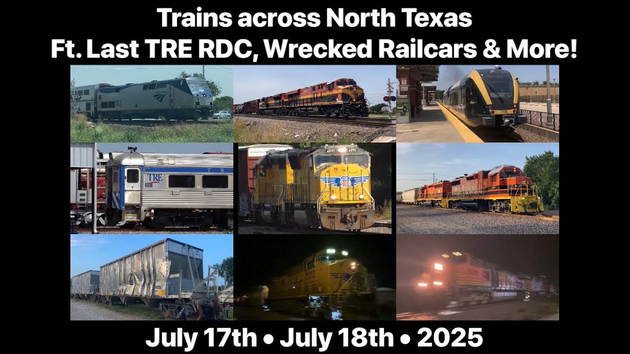Trains across North Texas - Ft. Last TRE RDC, Wrecked Railcars & More ...