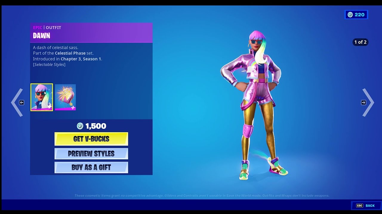 *NEW* Dawn Skin comes to the Fortnite Item Shop - YouTube