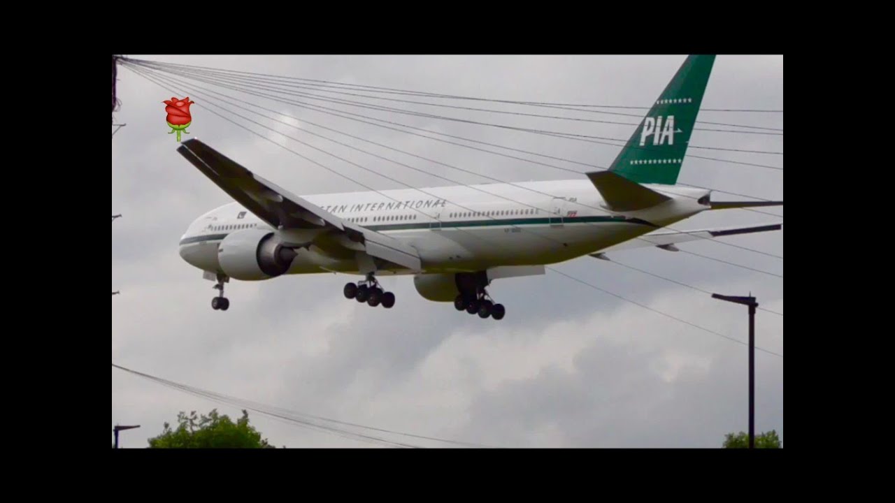 PIA Pakistan International Airlines *1960s Retro Livery** B777 Landing ...