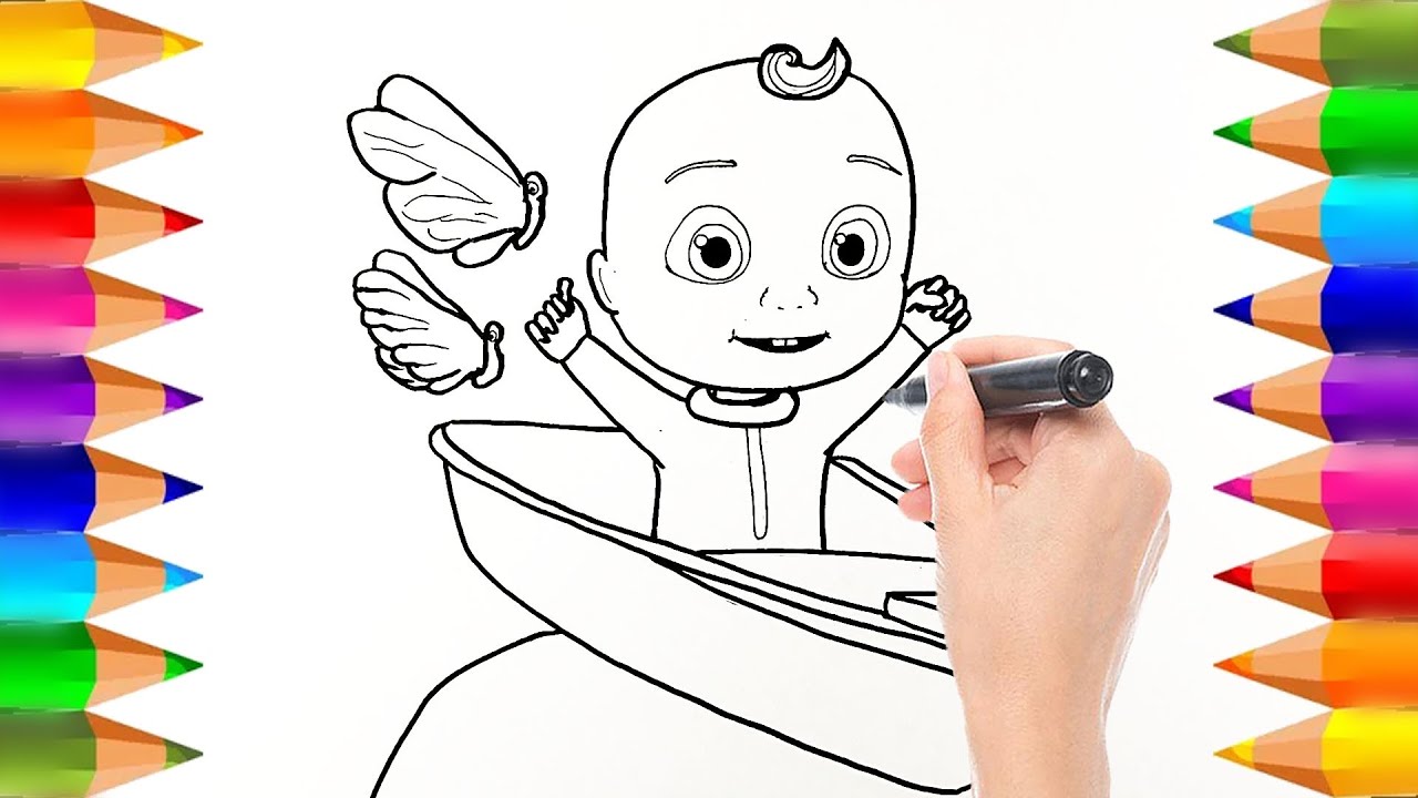 How to Draw JJ in "Row Row Row Your Boat" | Drawings for children - YouTube