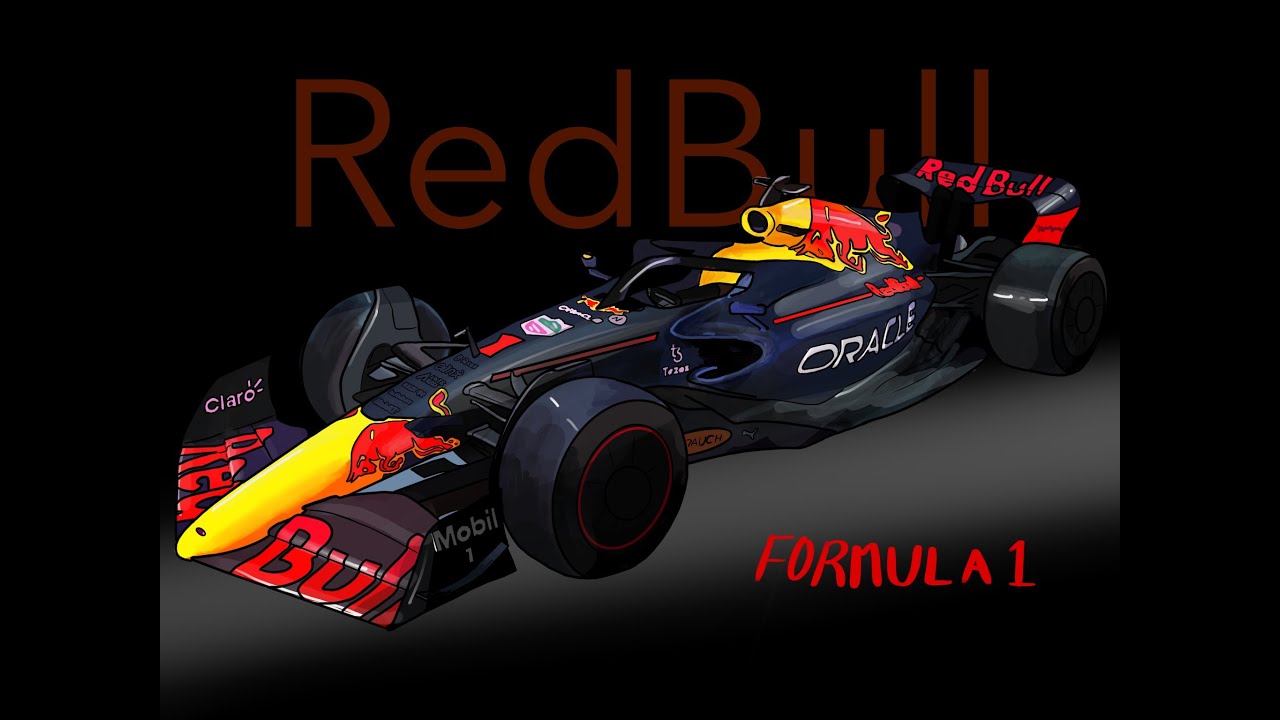 Redbull Racing F1 Car Drawing- Digital Drawing - YouTube