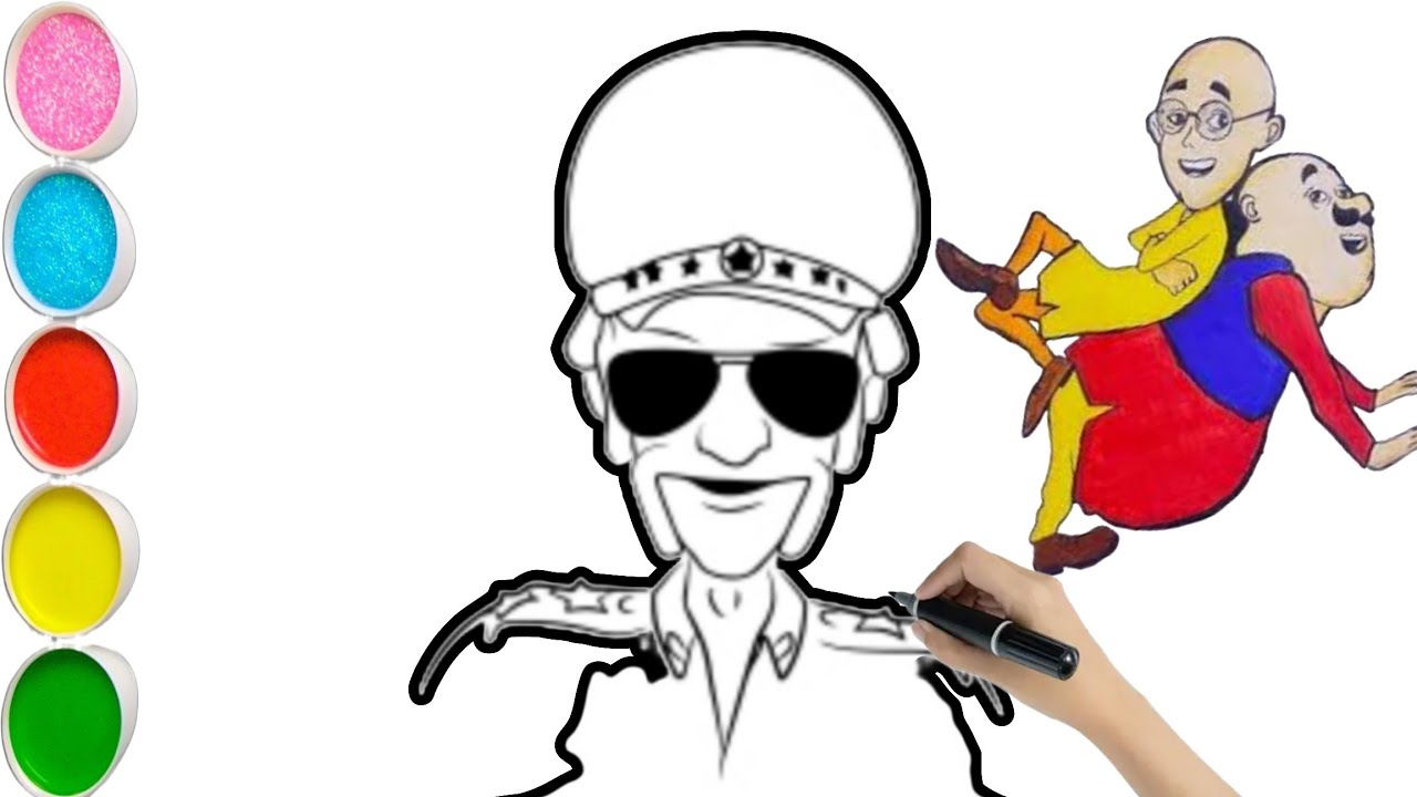 Motu Patlu |Cartoon Drawing Painting Coloring for Kids & Toddlers ...