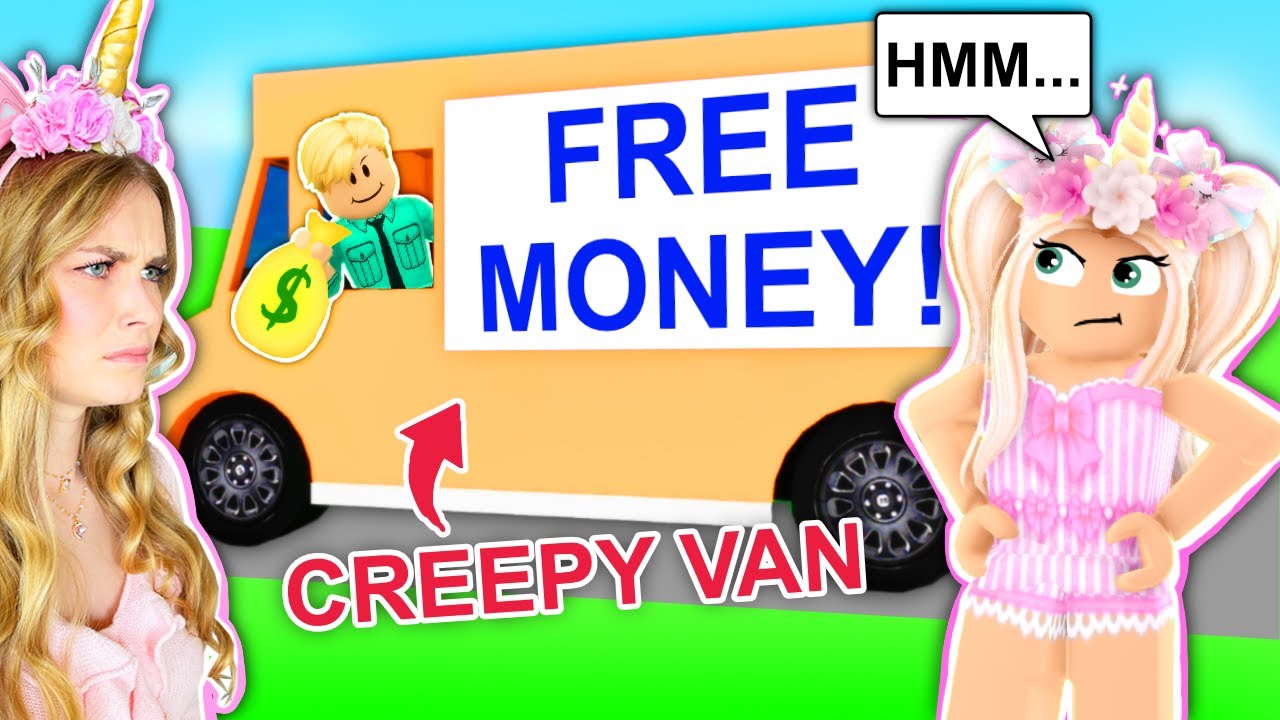 WE FOUND A CREEPY *FREE MONEY* VAN IN BROOKHAVEN! (ROBLOX) - YouTube