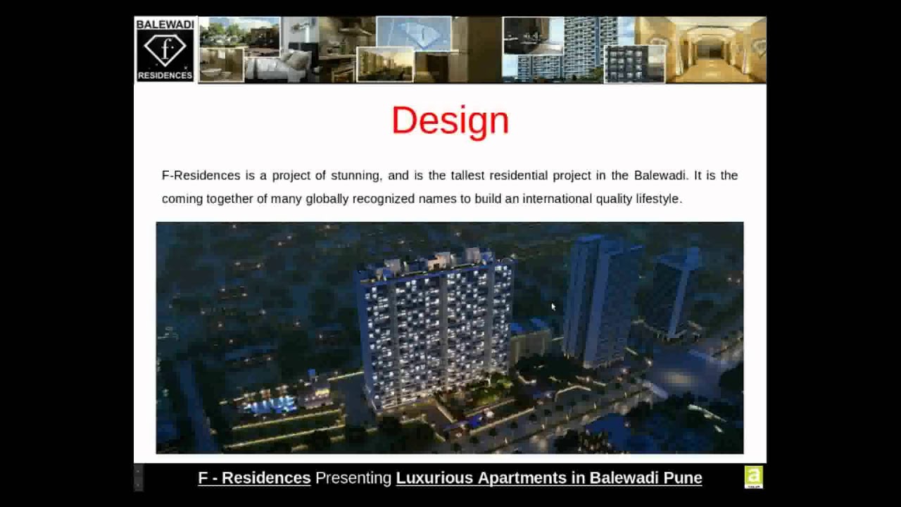 F - Residences Presenting Luxurious Flats in Balewadi Pune - YouTube