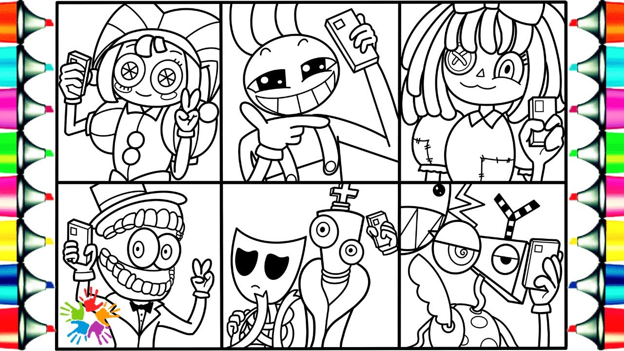 The Amazing Digital Circus NEW Coloring Pages / Coloring ALL Characters ...