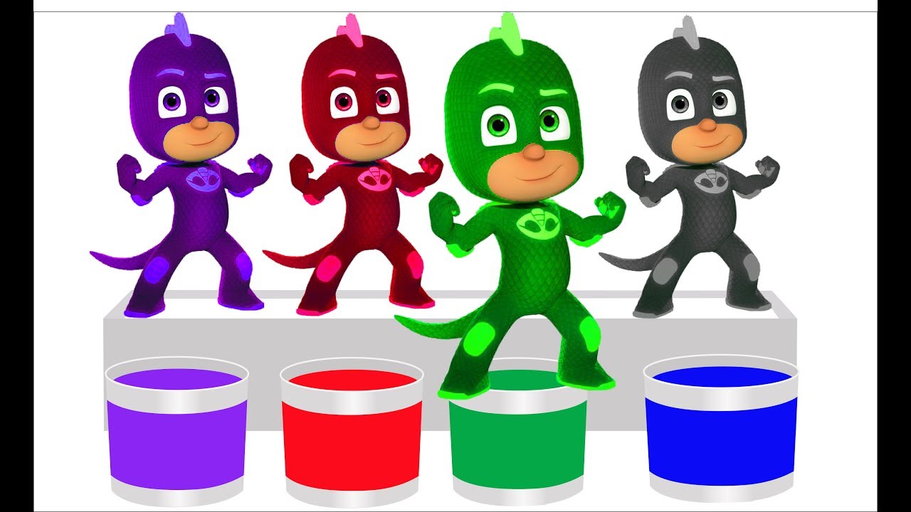 Colors With PJ Masks Dance In The Paint Water || Full Animation With PJ ...