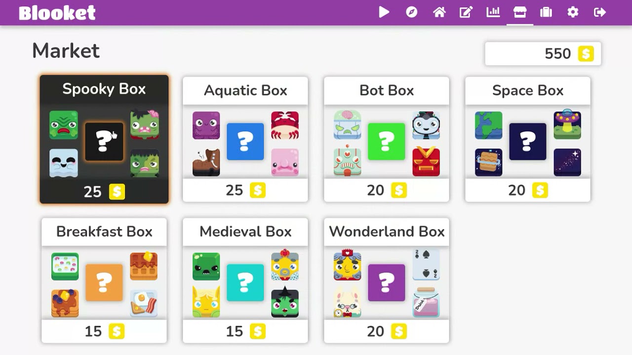 Spending 1,000 coins on Spooky box in Blooket 10.28.2021 - YouTube