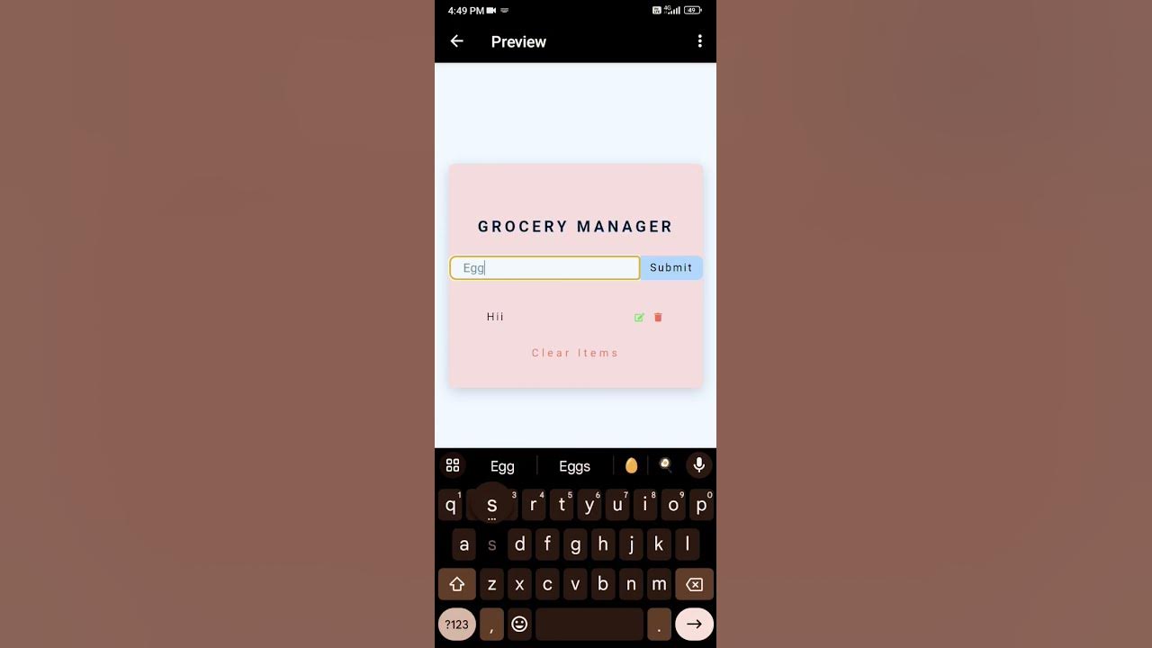 Grocery Manager Using Html Css Js Coding Htmlcss Programming Code Computerscience Youtube