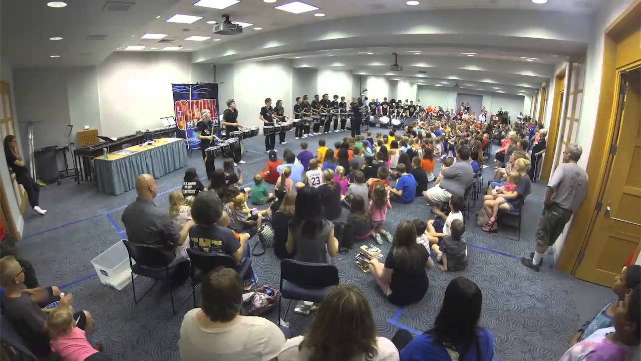 Topeka High School Drumline Cruzline Time-lapse at the Library - YouTube