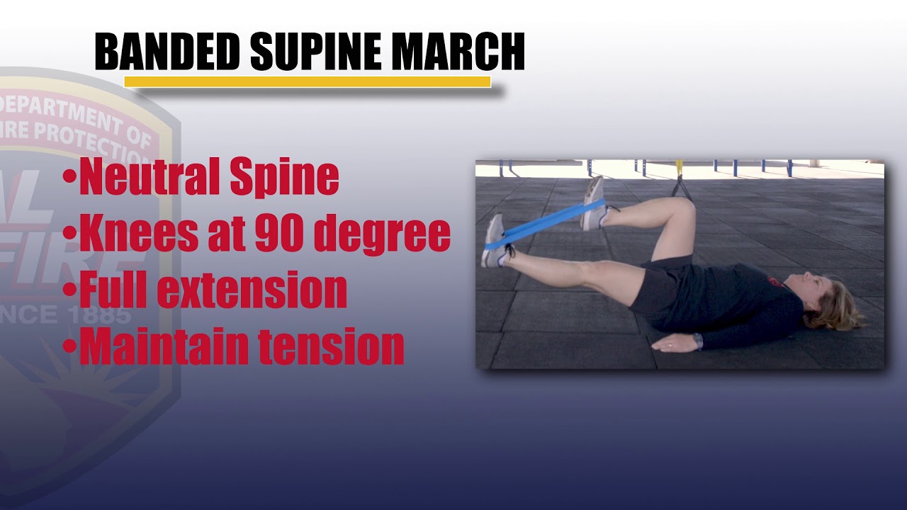 BANDED SUPINE MARCH - YouTube
