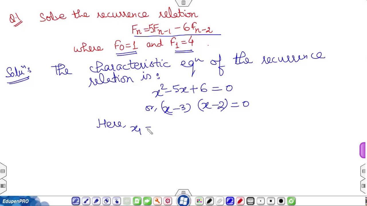 7 8 Linear Recurrence Relations I Youtube
