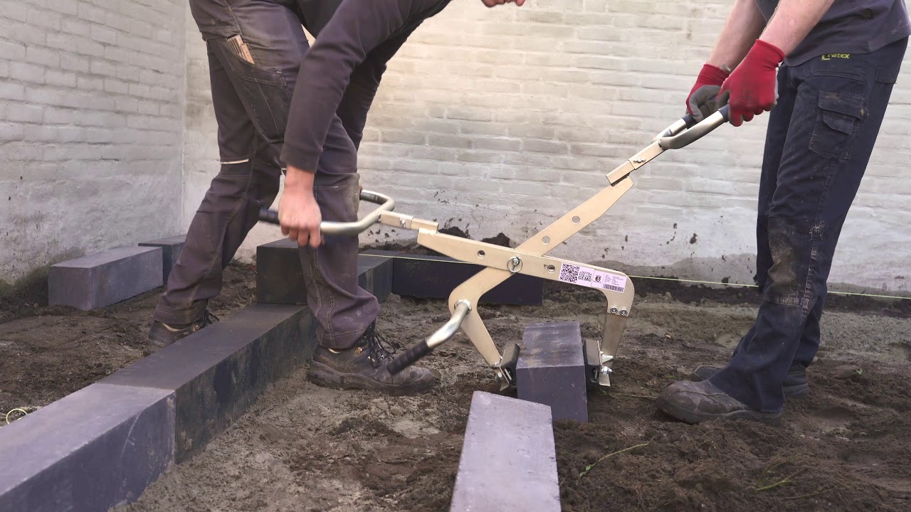 ORIT B.V. - KSH-2H-RW | BANDENTANG | BORDSTEINVERSETZZANGE | CURB STONE CLAMP "DUO" - YouTube