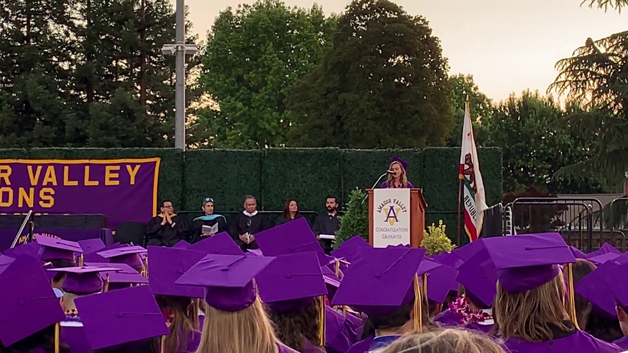 Amador Valley High School Commencement Speech 2019 - YouTube