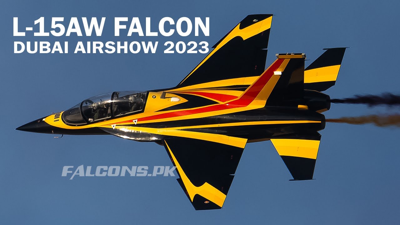 Hongdu L-15AW Falcon Advanced Jet Trainer Aircraft Flying Display | Dubai Airshow 2023 - YouTube
