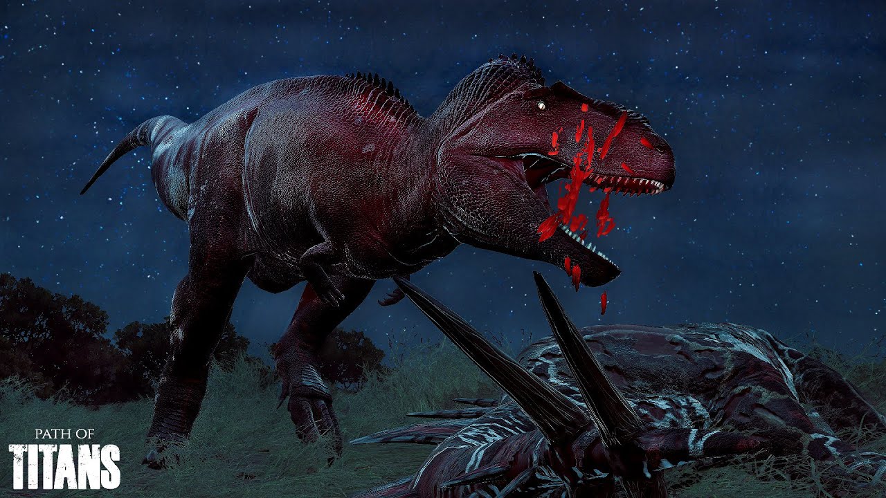 Solo Tyrannotitan hunting compilation and Build! - Path of titans - YouTube