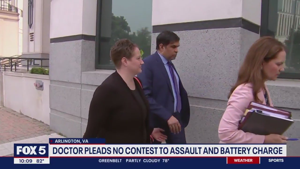 Virginia doctor pleads no contest to assault and battery charge - YouTube
