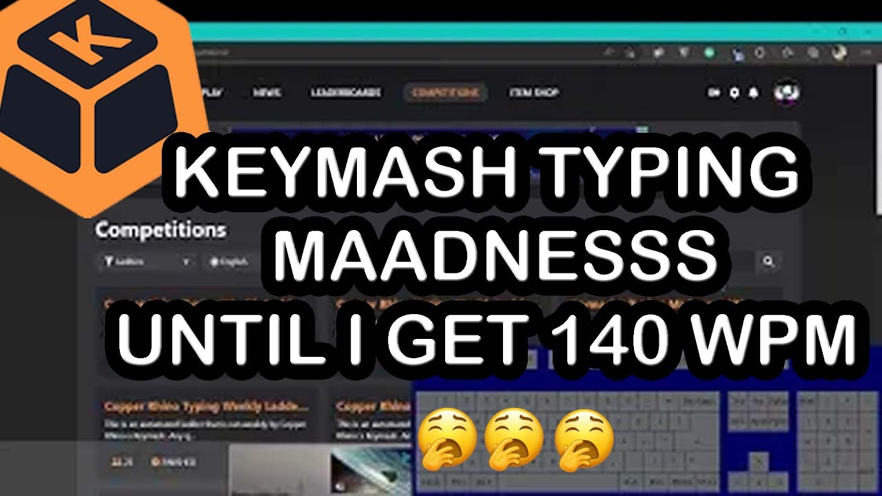 KEYMASH TYPING MADNESS UNTIL I GET 140 WPM (CHOKED HARD) - YouTube