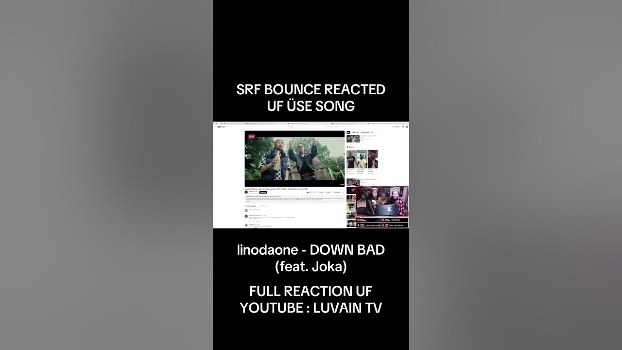 LuvainTV | SRF Bounce Reacted uf üse song : linodaone - DOWN BAD (feat. Joka) - YouTube