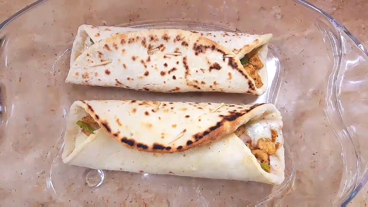 Papri shawarma- Oven baked chicken shawarma-cheese filled shawarma ...