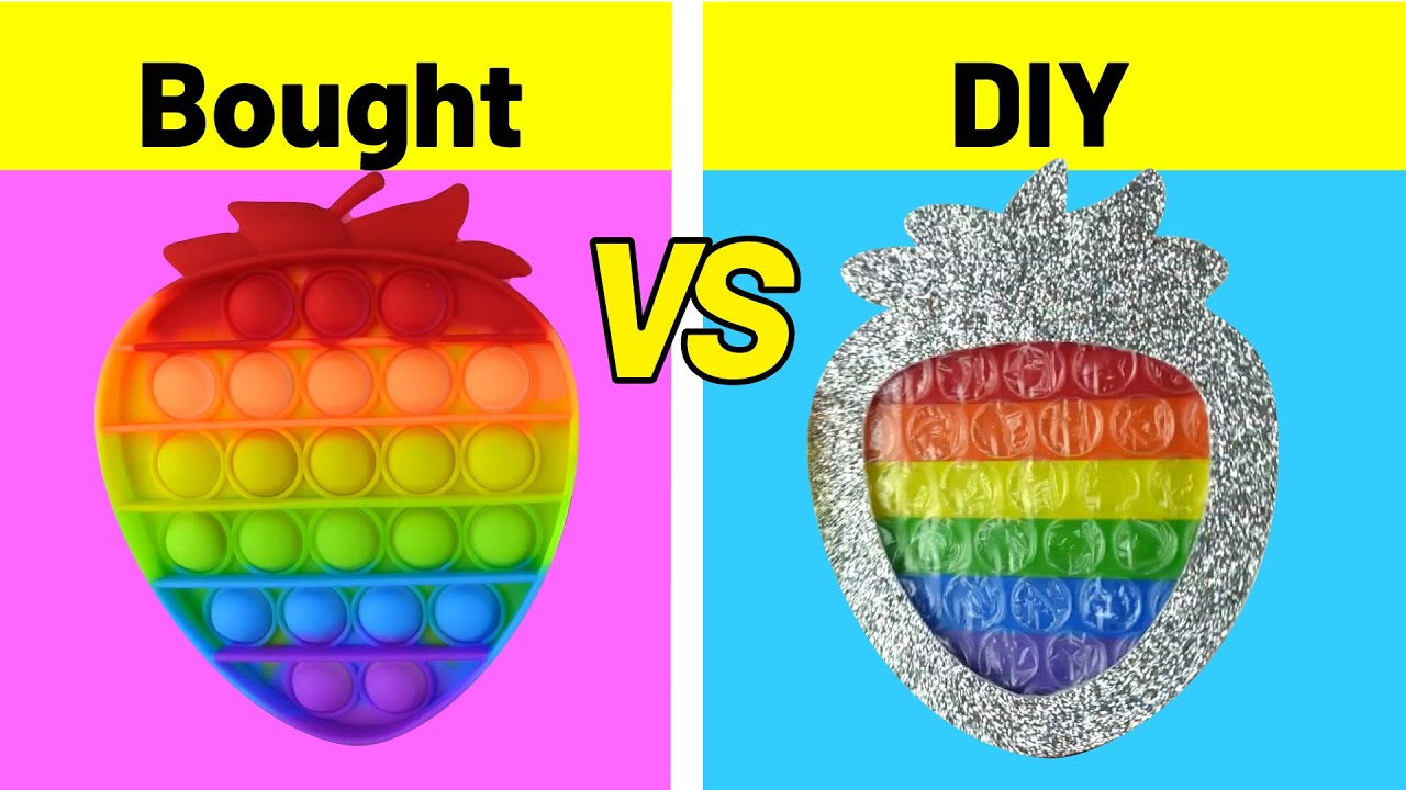 Me vs Store bought Pop it Challenge! Expensive vs Cheap DIYs - ASMR ...