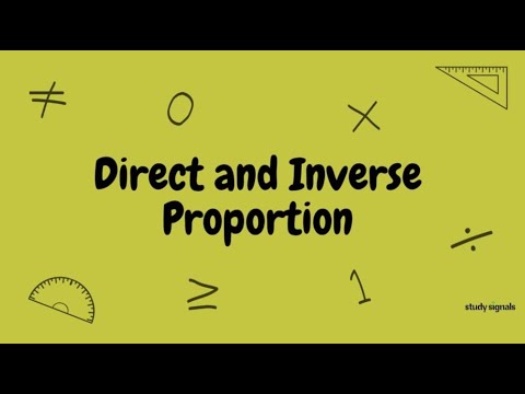 Direct and Indirect Proportion l O Level/IGCSE - YouTube
