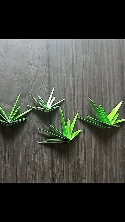 Origami Grass - YouTube