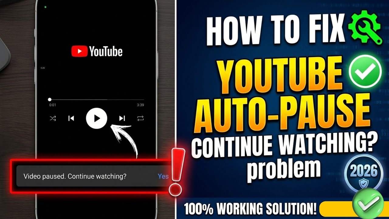 FIX YouTube Video Paused Issue Can't Continue Watching? - YouTube