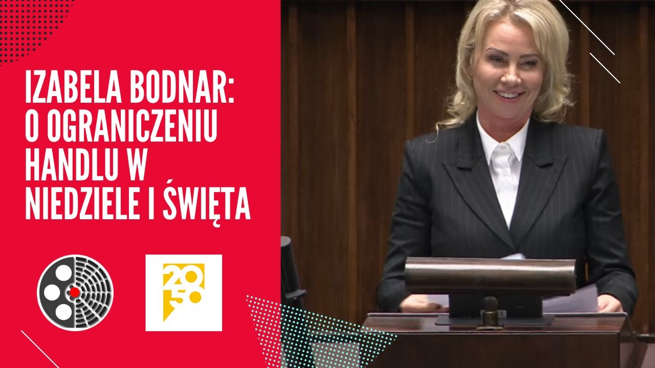 Izabela Bodnar - o ograniczeniu handlu w niedziele i święta - YouTube