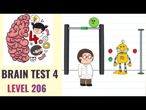 🧠 Brain Test 4 Level 206 | Doctor Worry must make his robot to press ...