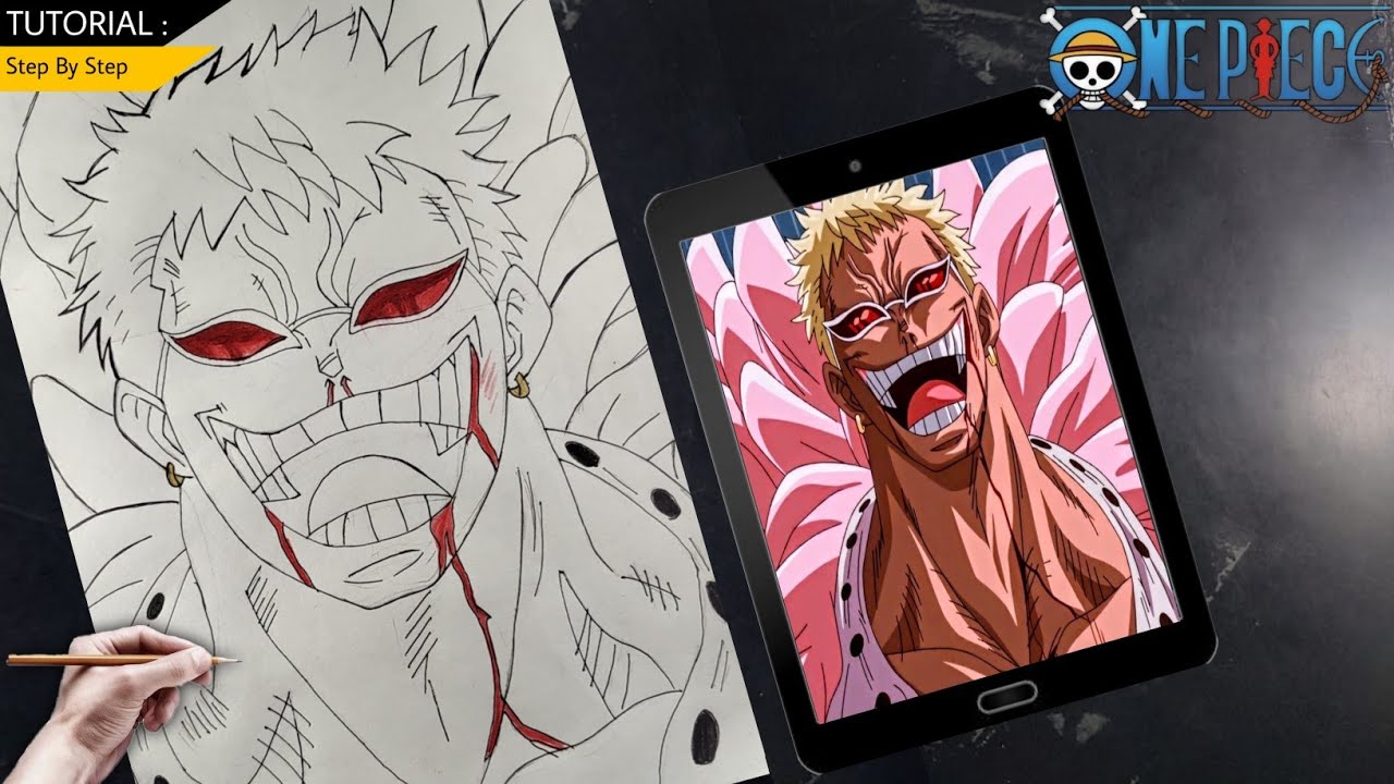 How To Draw Donquixote Doflamingo | ONE-PIECE | Step By Step Tutorial ...