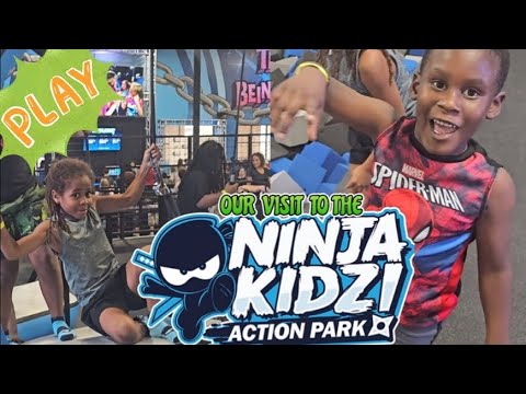 Having fun at the NINJA KIDZ ACTION PARK! (will they meet a Ninja Kid ...