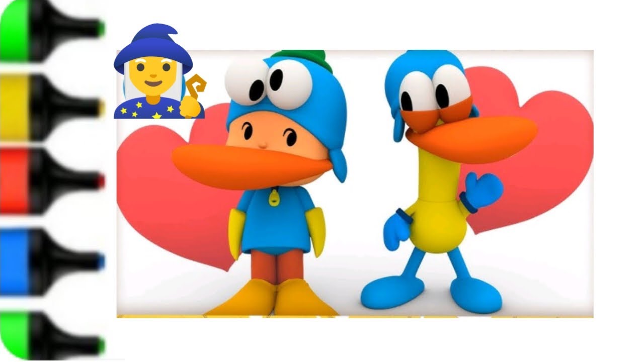 Cute 😍😍pocoyo & pato drawing | easy pocoyo drawing | pocoyo drawing ...