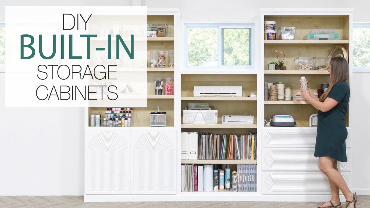 DIY Built-in Storage Cabinets - YouTube