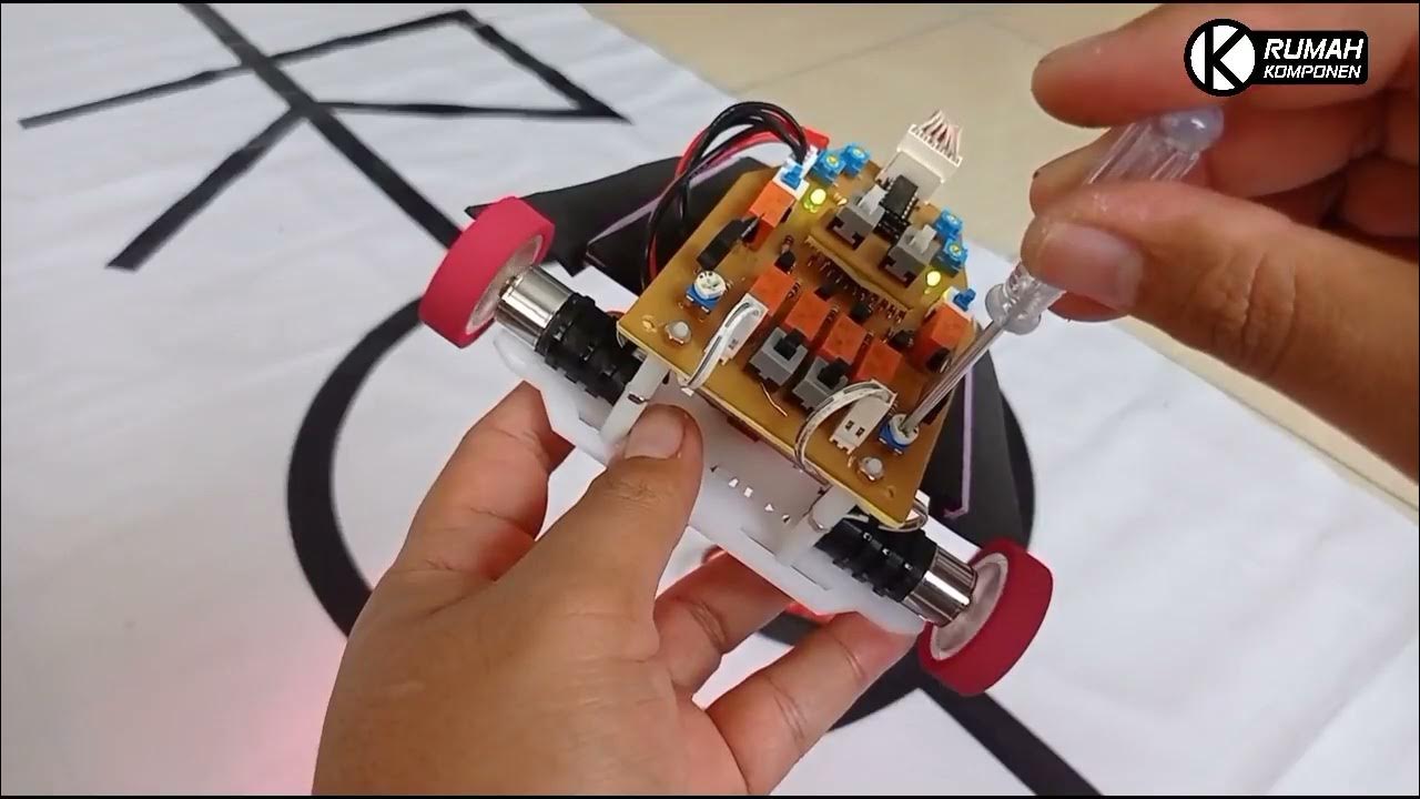 MUDAH SETTING ROBOT LINE FOLLOWER ANALOG PENGIKUT GARIS LF LINE TRACER ...